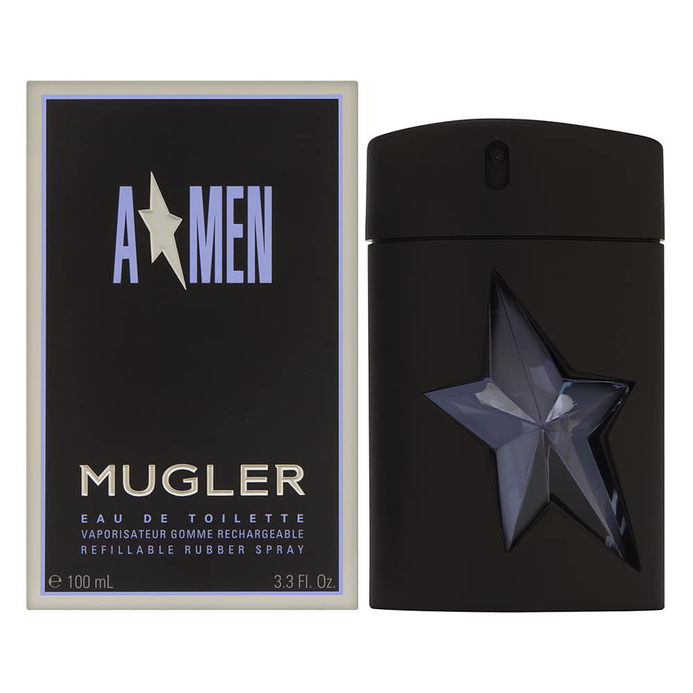 A Men Mugler by Mugler for Men 3.3 oz Eau de Toilette Refillable Rubbe ...